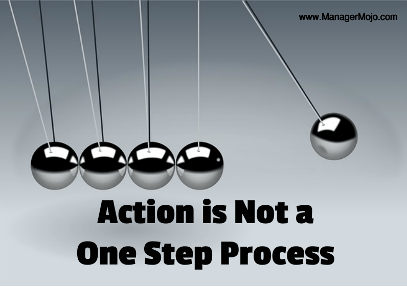 Taking Action is Not a One-Step Process - Manager Mojo